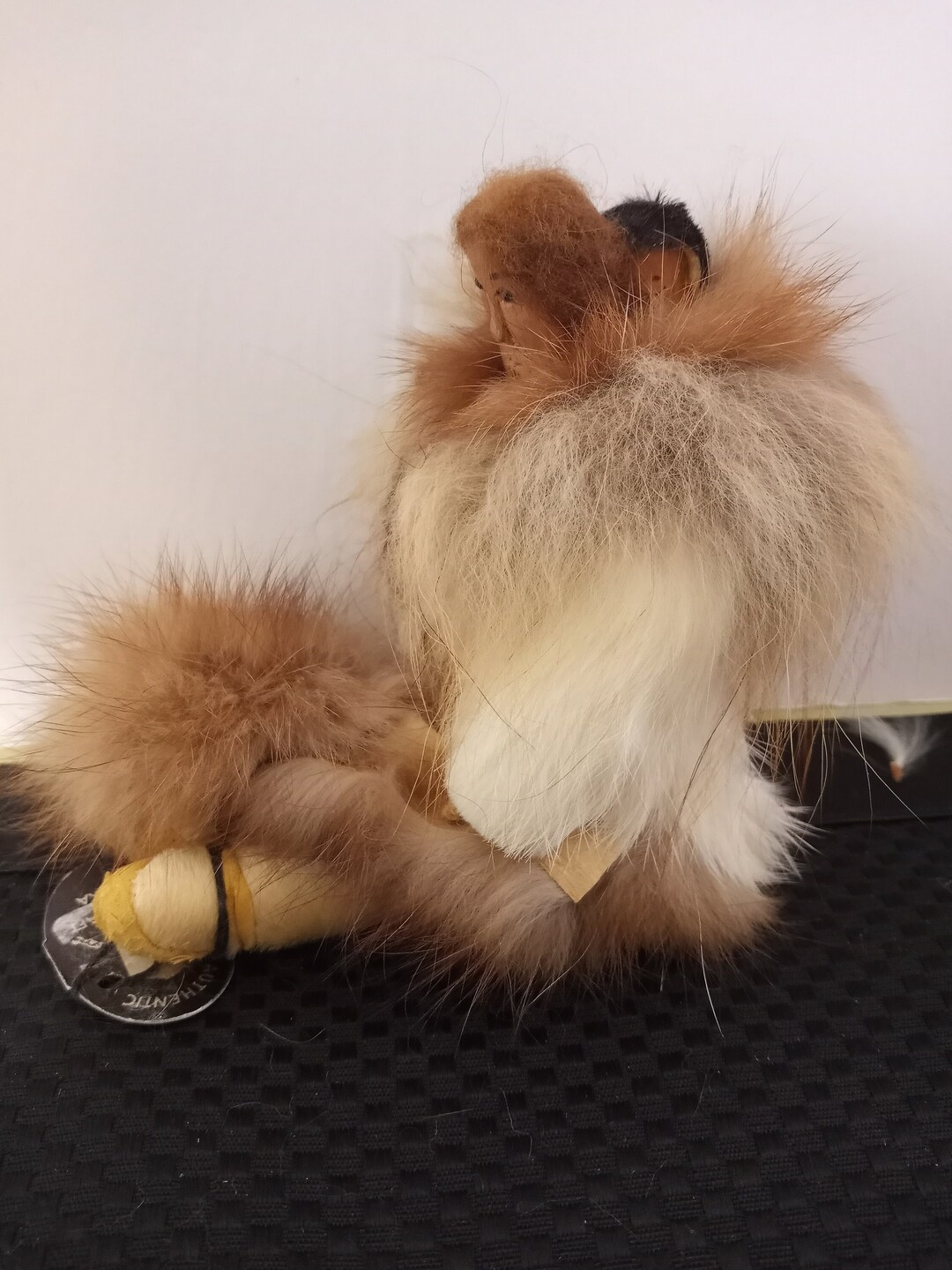 Vtg Alaskan Inupiat Yu'pik Eskimo Mother Doll & Baby, Real Furs Costume ...