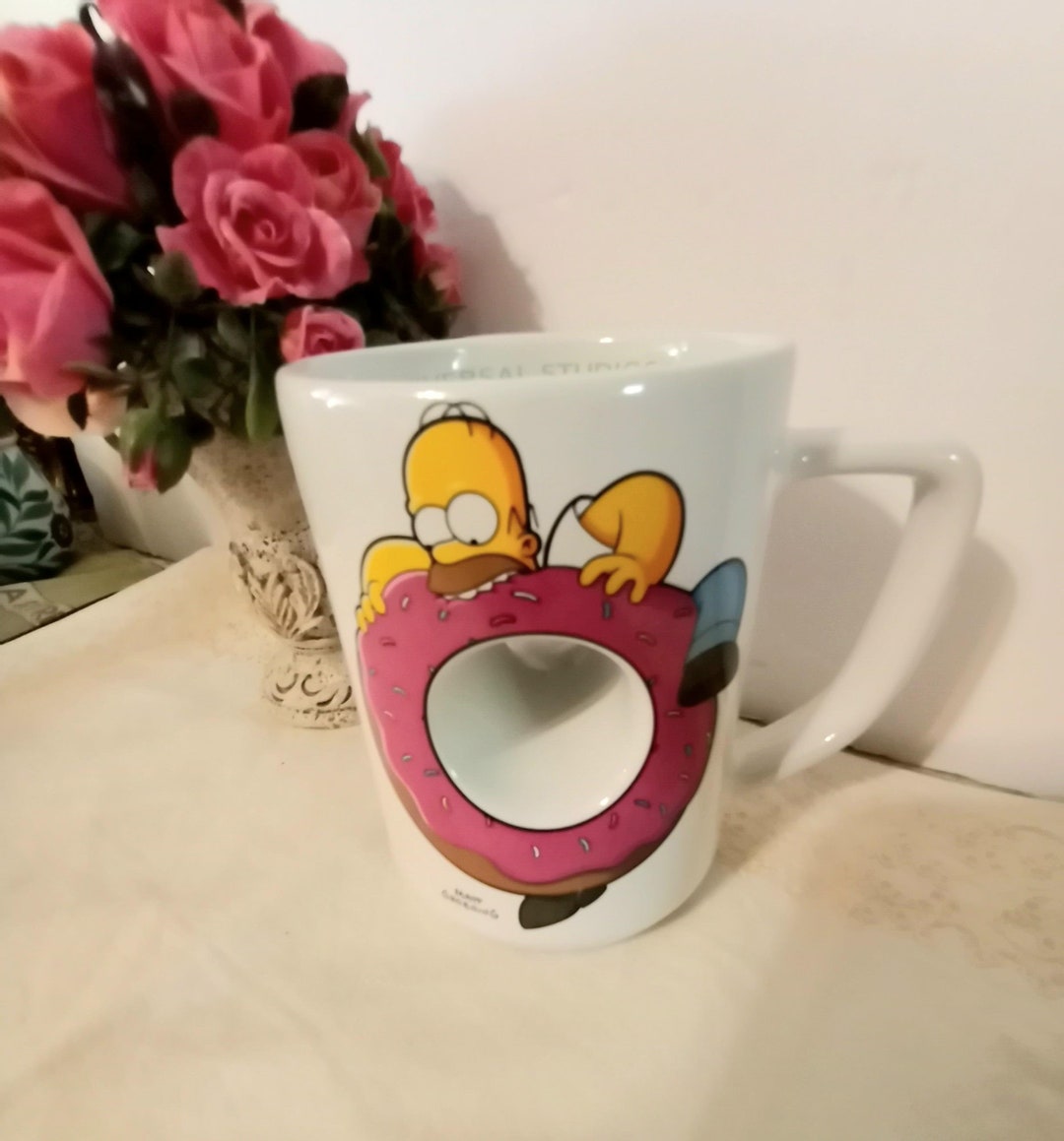 Homer Simpson Donut Mug: Matt Groening Simpsons TV Series - Etsy UK