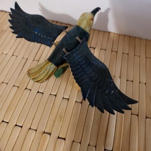 Rare Vtg Kinetic Flying Bird With Moving, Flapping Spring Bird Wings ...