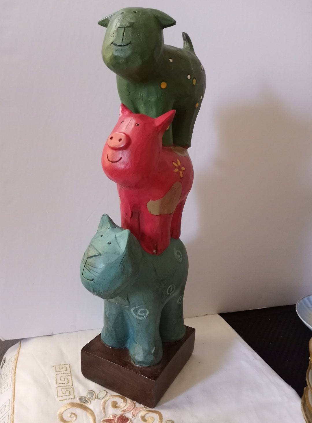 Vintage Carved Wood Animal Totem: Bali Folk Art Sculpture - Etsy