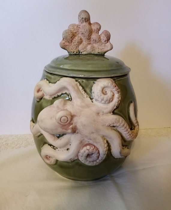 Kitchen Storage Octopus jar Octopus container octopus art ocean art ...