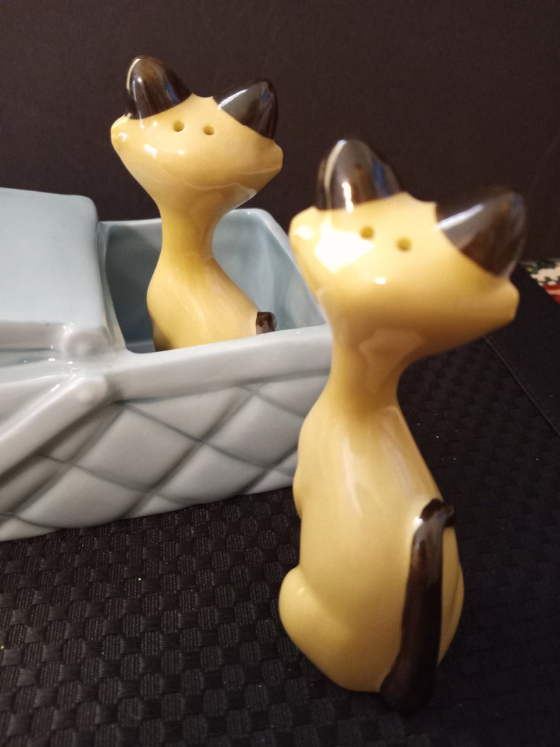 Rare Disney Ceramic Si & Am Siamese Cats From Lady and the - Etsy