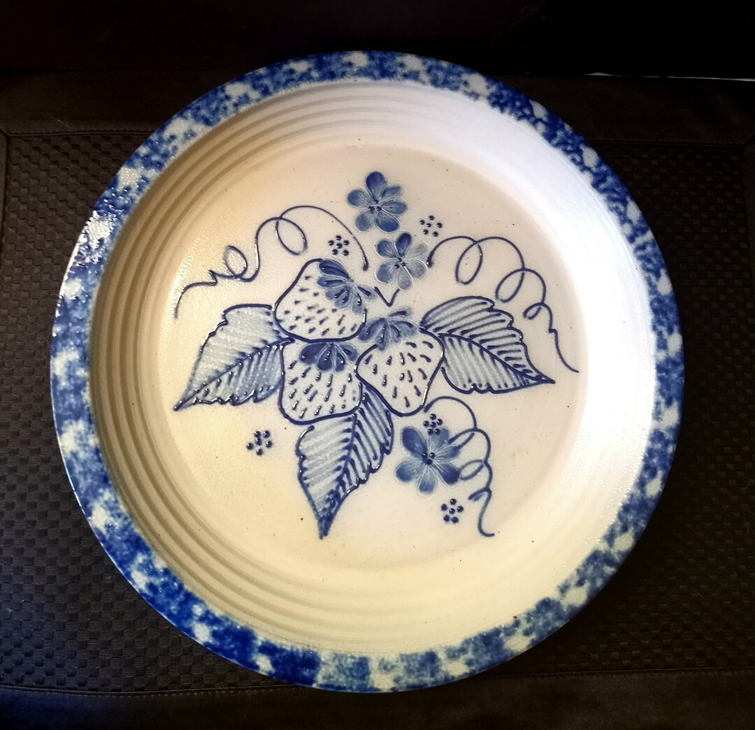 Vtg Dave Eldreth Pottery Handthrown, Handpainted Stoneware Strawberries ...