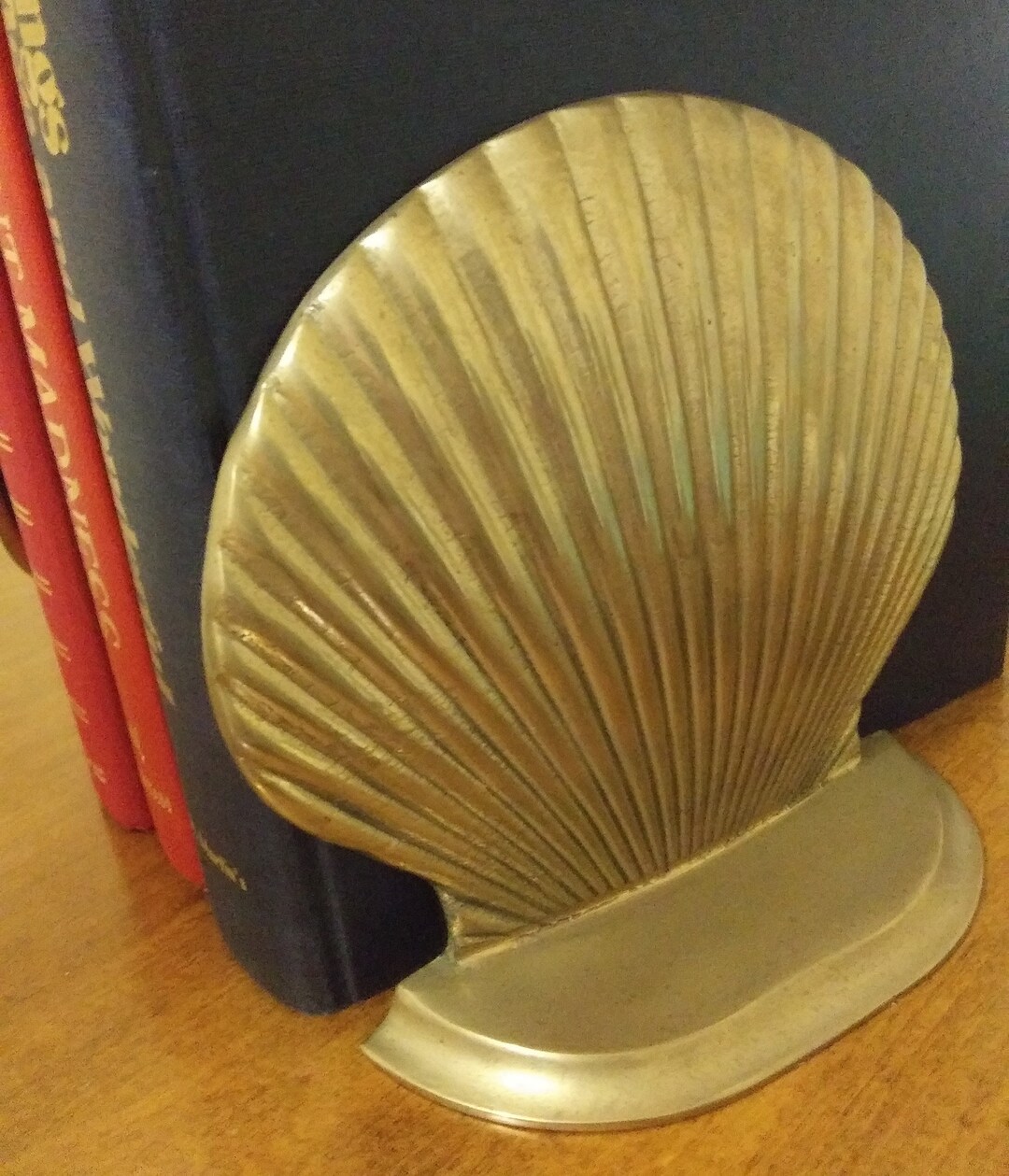 Vintage Brass Clam Shell Bookends, Andrea by Sadek, Coastal Decor - Etsy