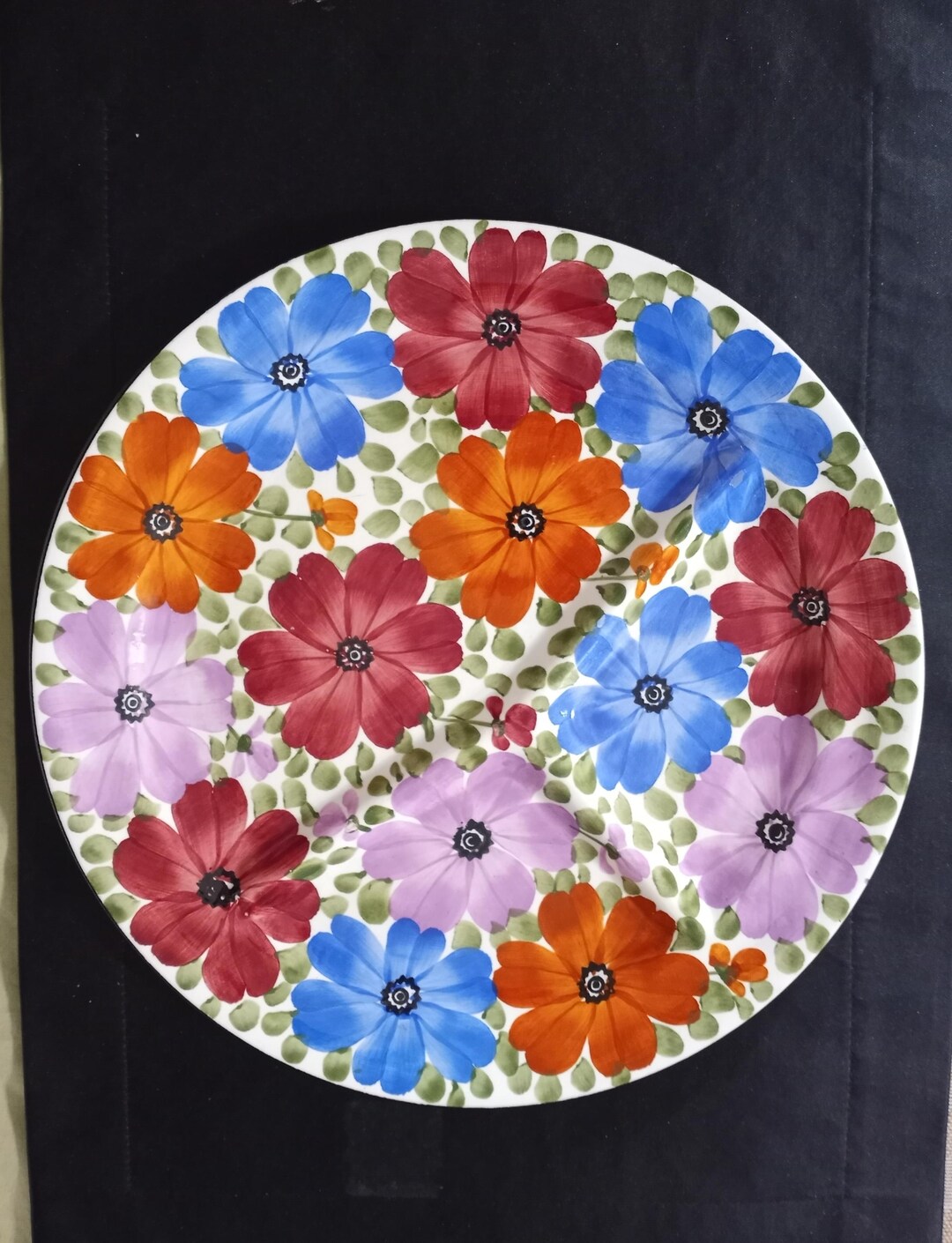 Vintage GMT Germany Handpainted Floral Sectioned Serving Platter - Etsy