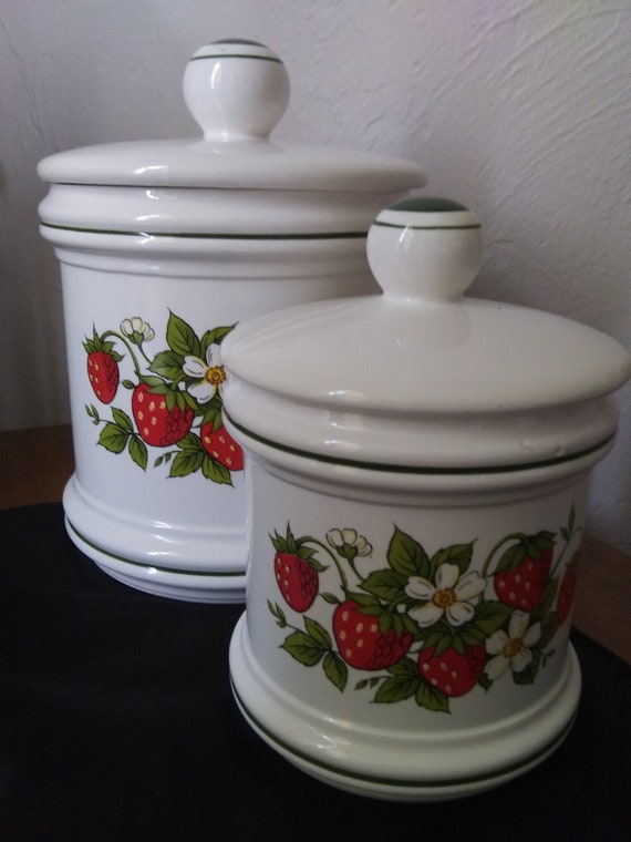 Retro 70s Ceramic Sugar Container Vintage Baking Storage Kitchen ...