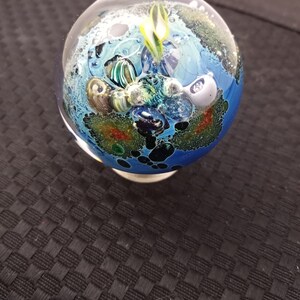 Josh Simpson J598 Handblown Art Glass Millefiore Marble Paperweight ...
