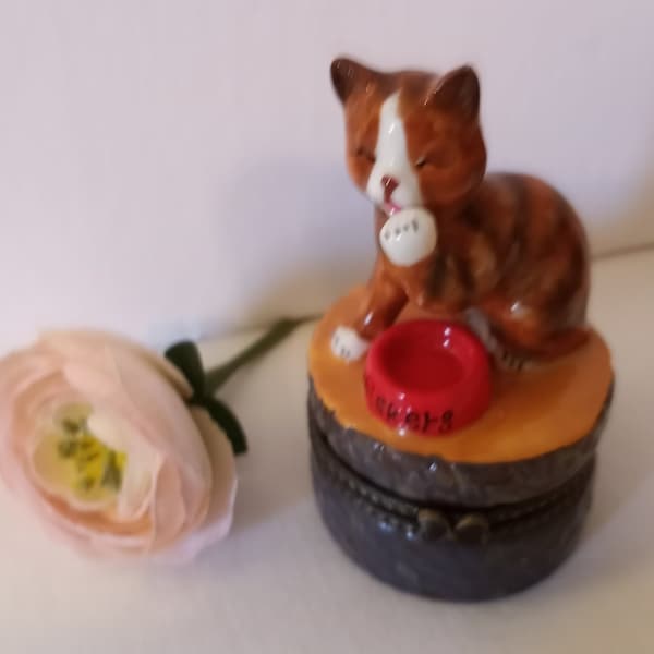 Cat Trinket Box - Etsy