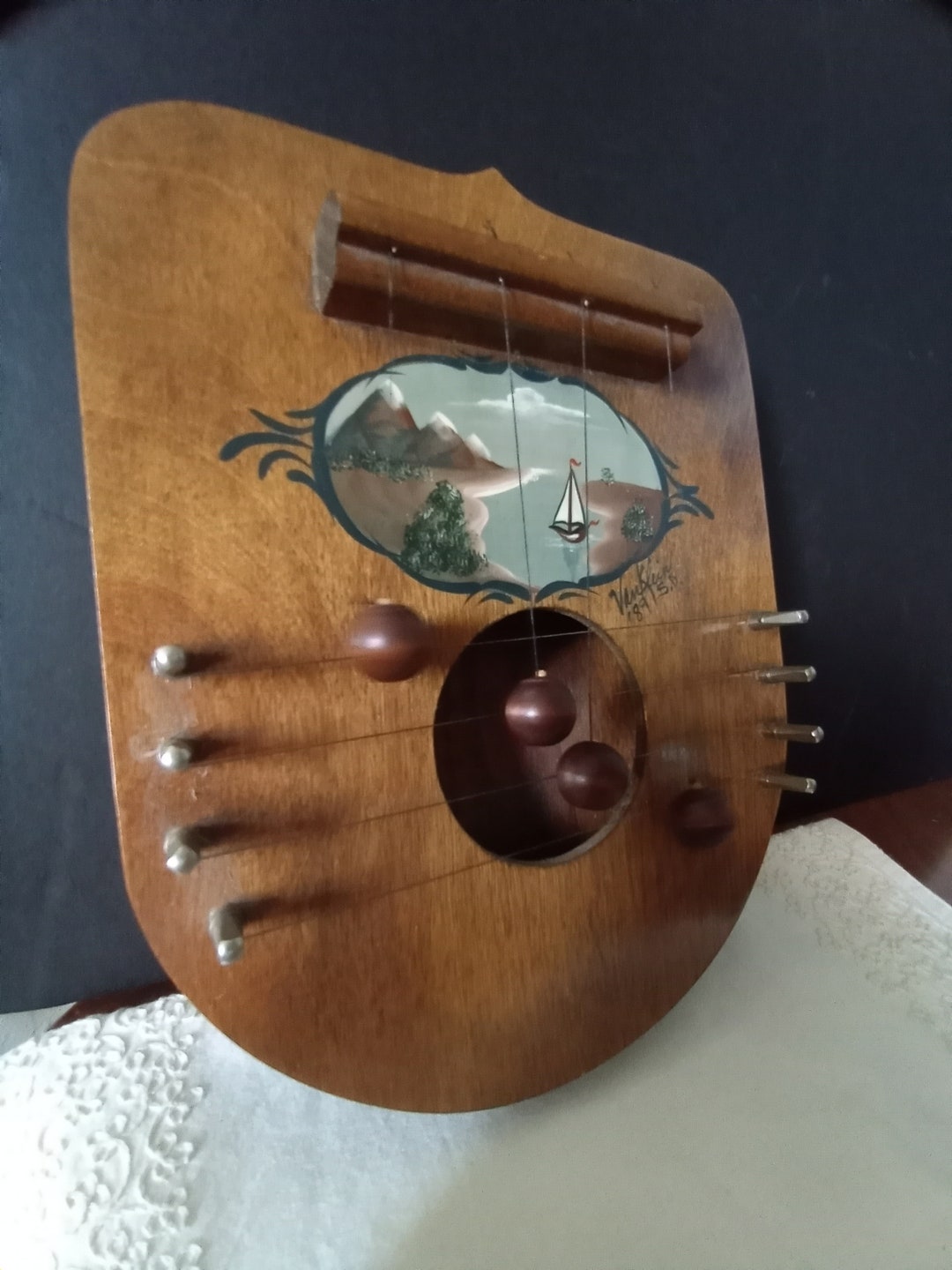 Handmade Appalachian Door Harp: Kentucky Folk Art Sailboat Painting - Etsy