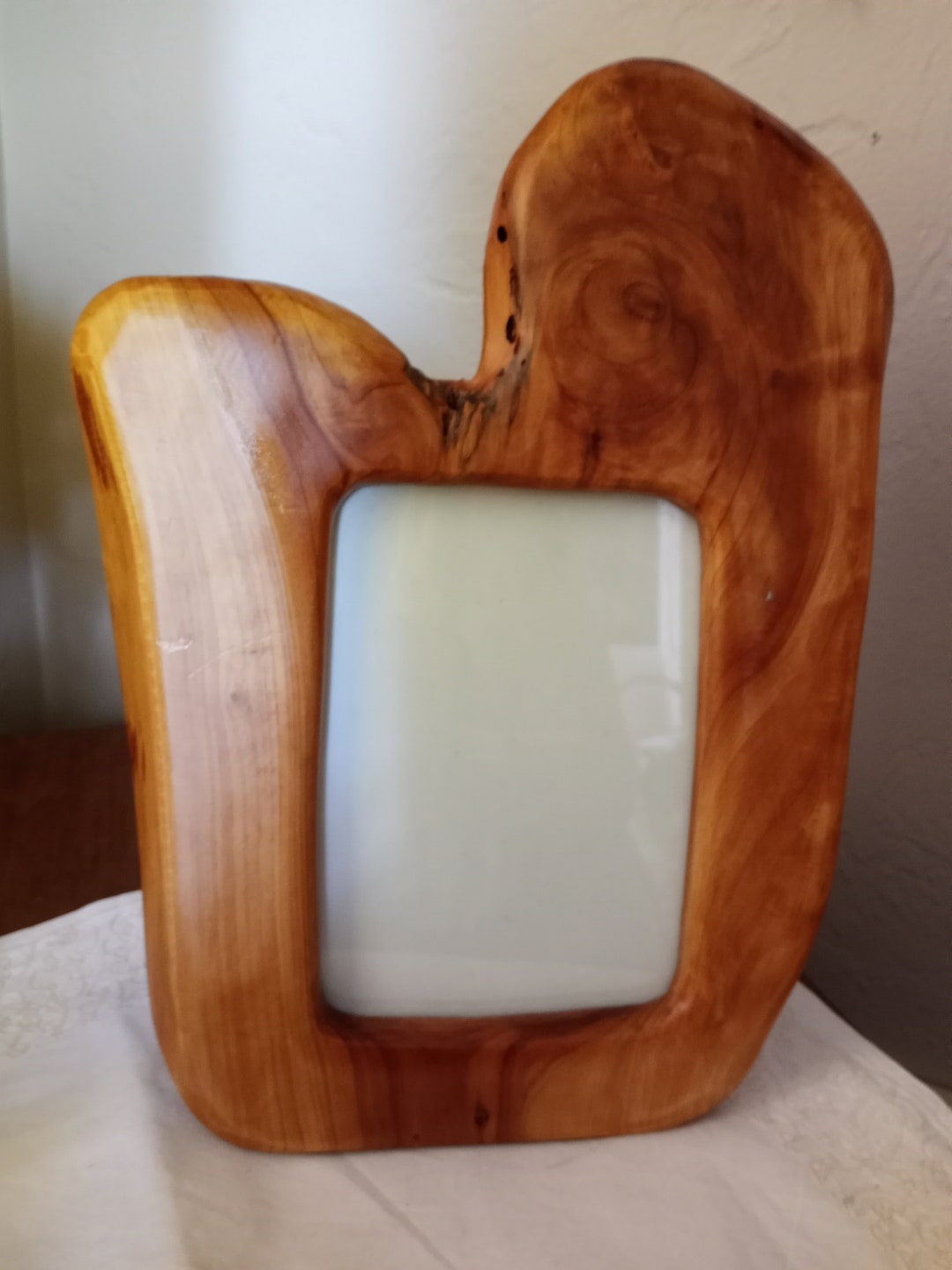 Vintage Fir Tree Wood Slab Picture Frame With Glass Cover - Etsy