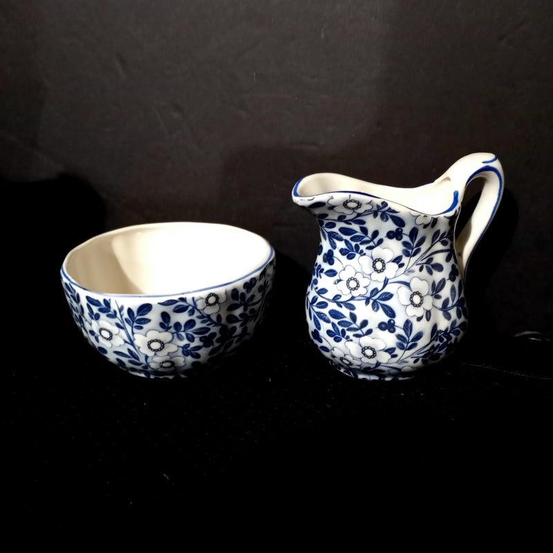 Blue and White Chintz - Etsy