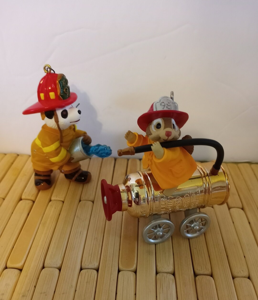 2 Vtg Hallmark Keepsake Fireman Christmas Ornaments, Little Squirt ...