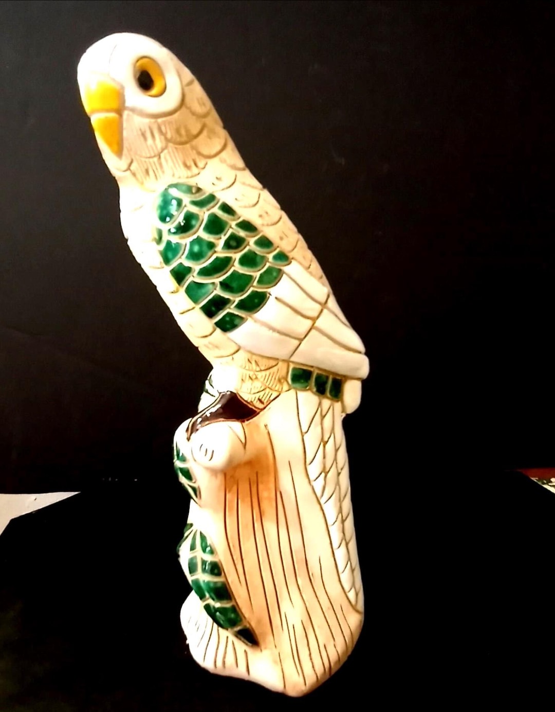 Large Vtg Artesania Rinconada De Rosa Pottery Parrot, Natural Unglazed ...