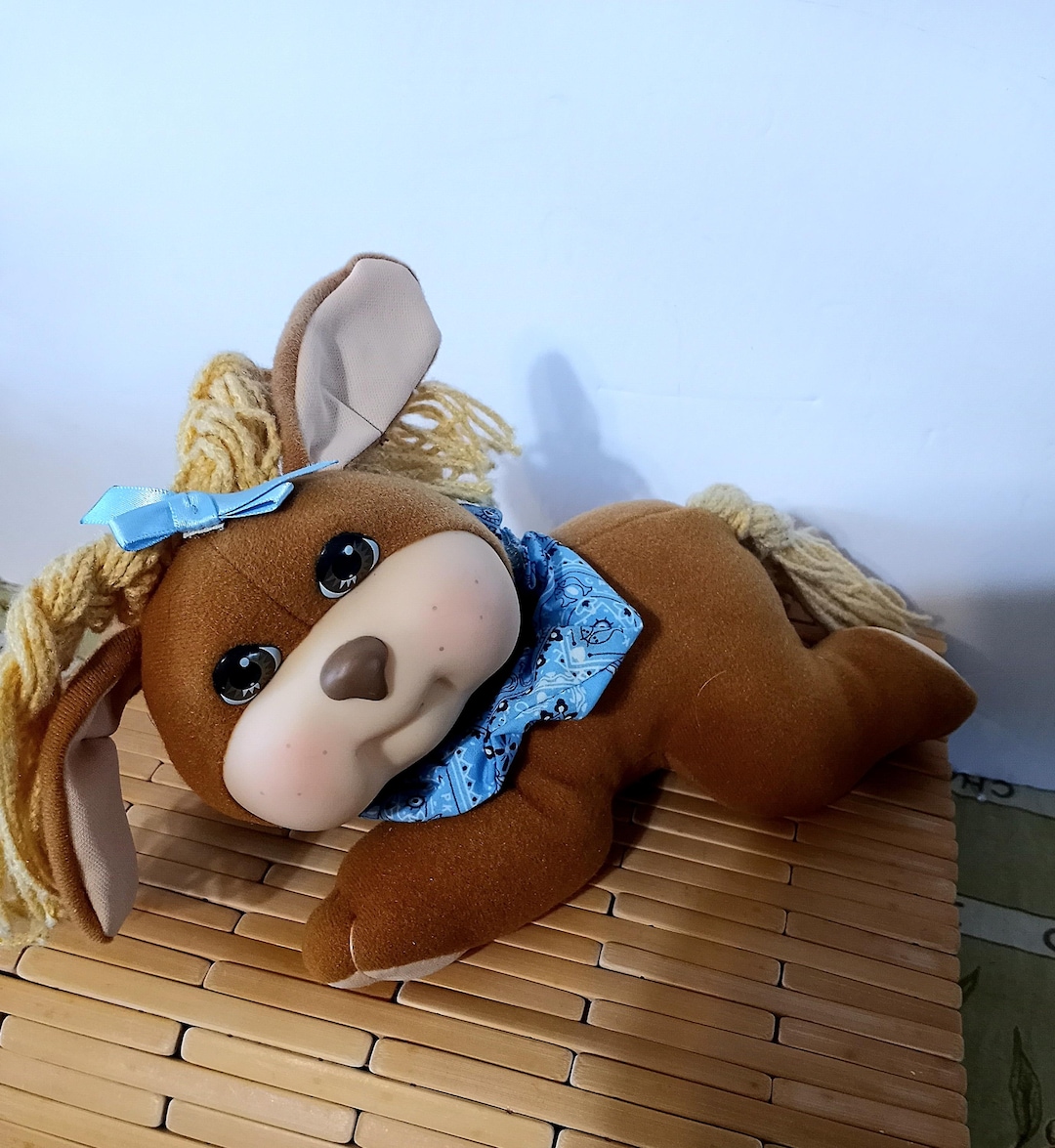 Vintage Cabbage Patch Puppy Surprise: Brown Crimp and Curl Pet, 1991 ...