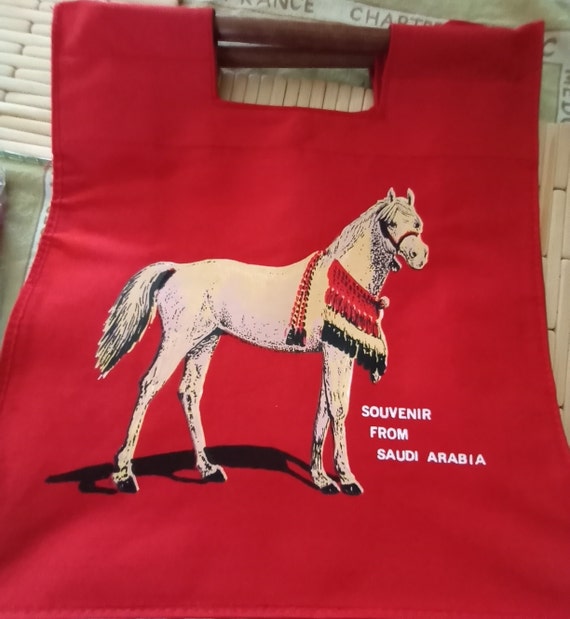 Vintage 1980s Saudi Arabia Souvenir Tote Bag: Arabian… - Gem