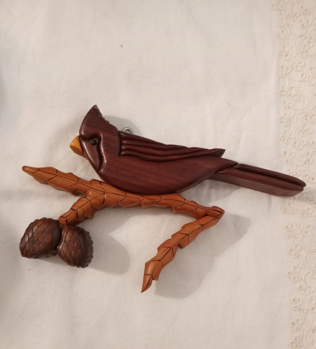 Handmade Intarsia Cardinal Wood Art - Signed Roger Morse 2005 - Etsy