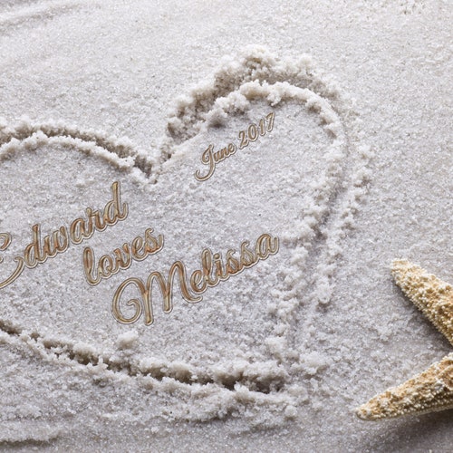 Names Written in Sand Beach Personalized Wedding Gift - Etsy