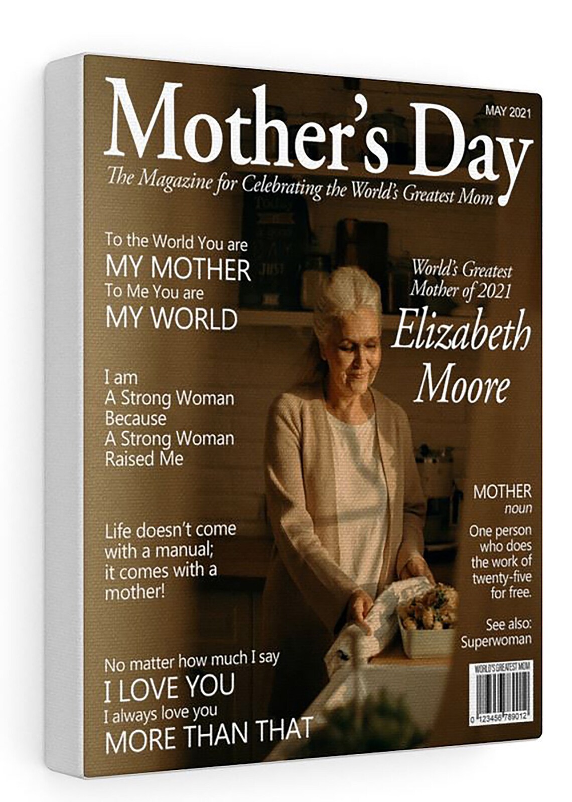 Custom Mother's Day Magazine Cover / Personalized Photo | Etsy