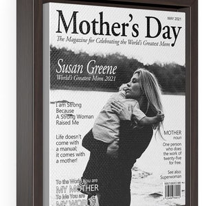 Custom Mother's Day Magazine Cover / Personalized Photo Print ...