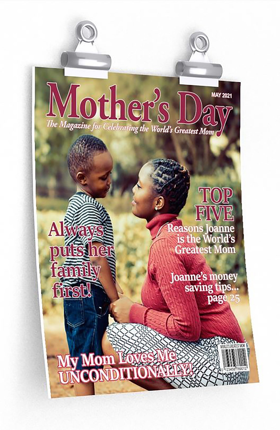 Custom Mother's Day Magazine Cover / Personalized Photo - Etsy