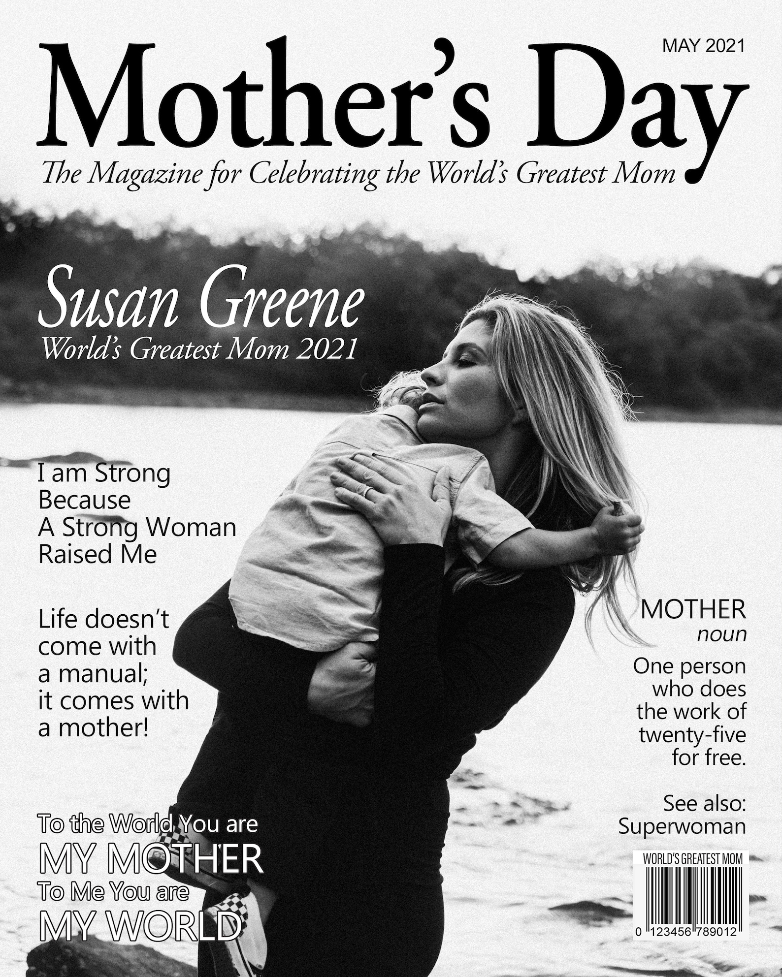 Custom Mother's Day Magazine Cover / Personalized Photo | Etsy