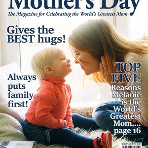 Custom Mother's Day Magazine Cover / Personalized Photo Print ...