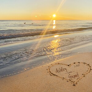 Names Written in Sand Beach Personalized Wedding Gift - Etsy