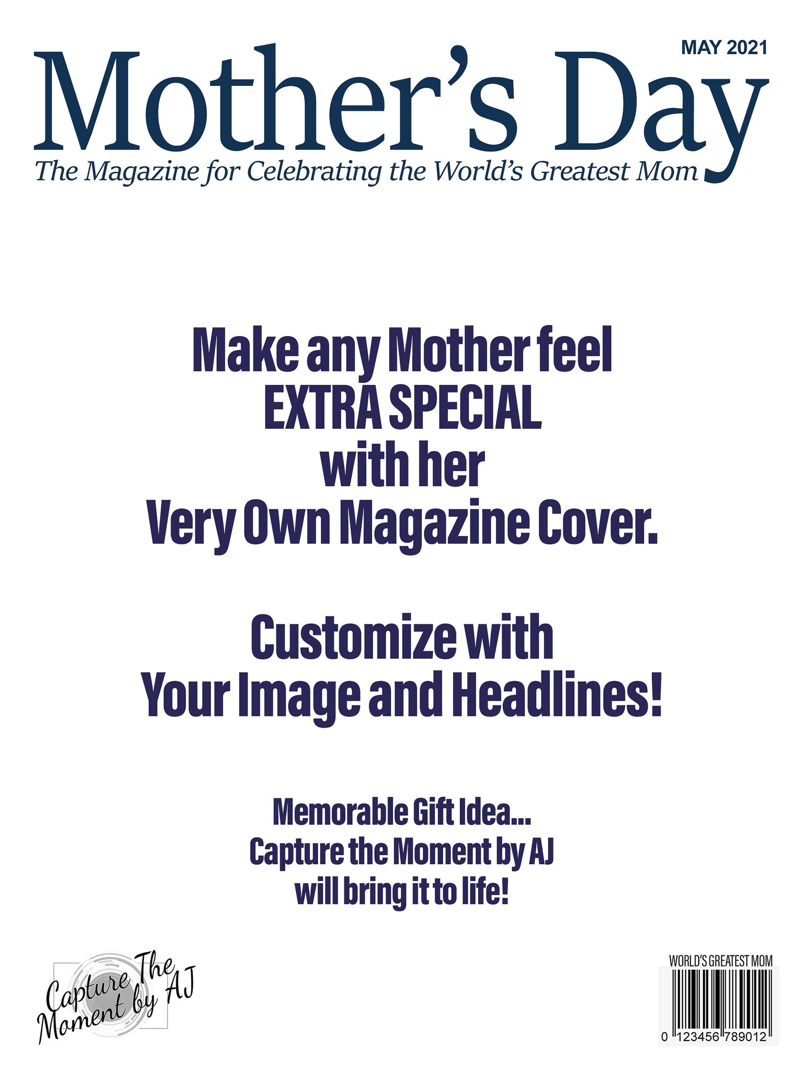Custom Mother's Day Magazine Cover / Personalized Photo | Etsy