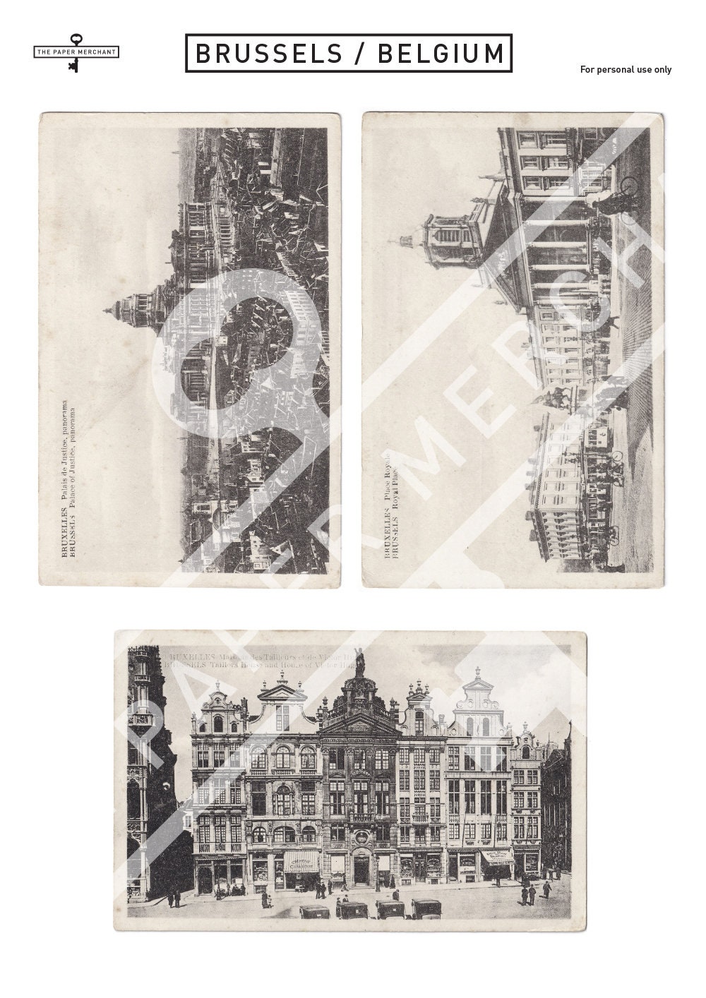 10 Vintage Brussels Belgium Postcards - Digital Download Printable ...