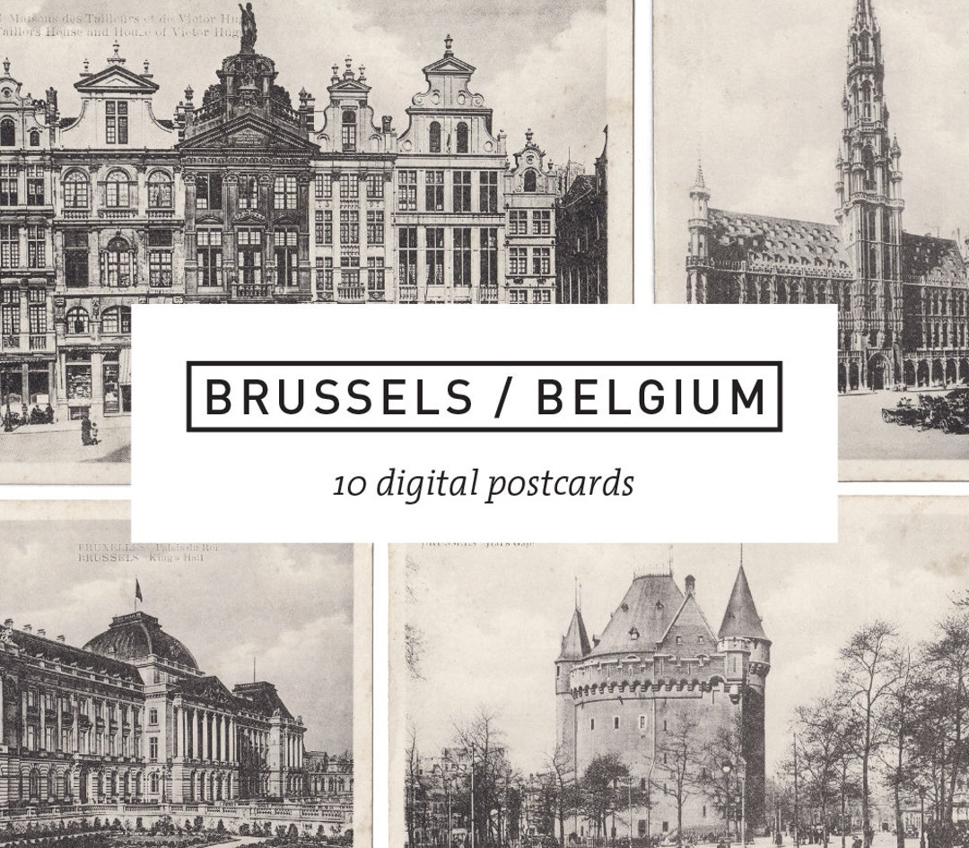 10 Vintage Brussels Belgium Postcards - Digital Download Printable ...