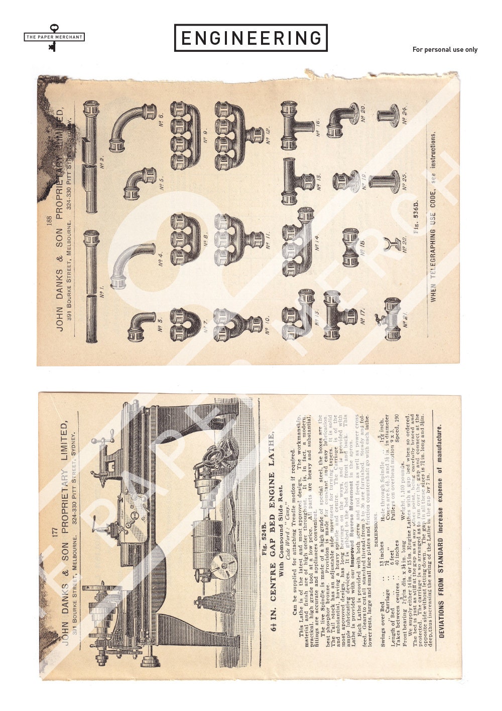 18 Vintage Engineering Book Pages Digital Download Printable Ephemera ...