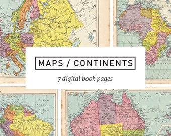 7 Continents Art - Etsy