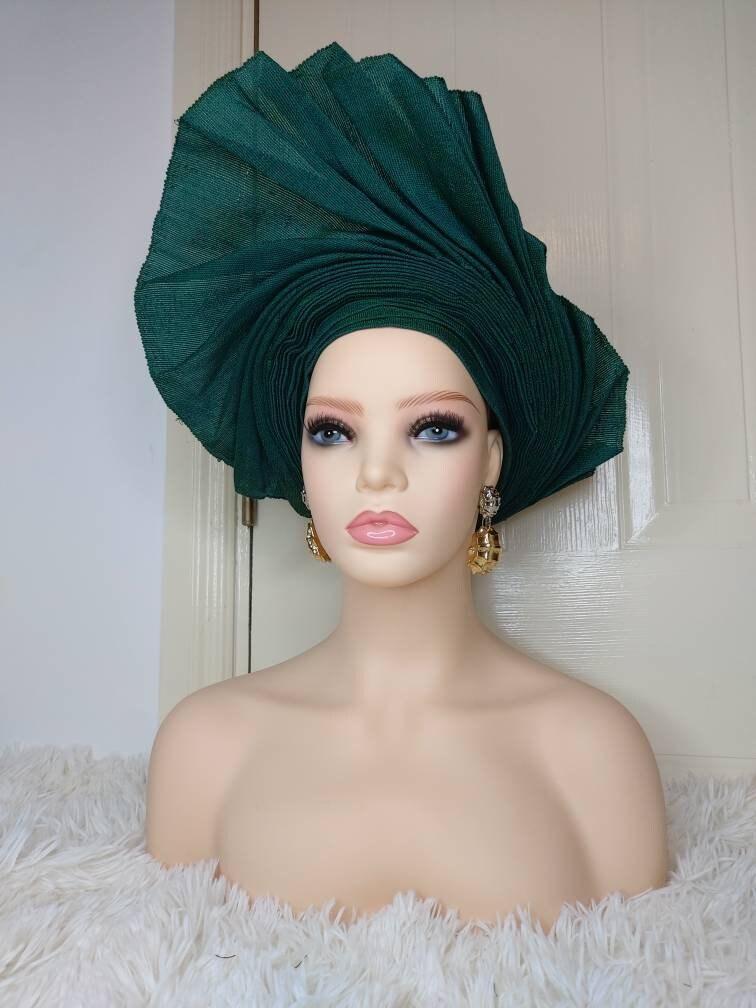 Autogele, Pre Tied Gele, Nigerian Headwrap, Ready to Wear Headtie, Gele ...