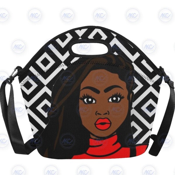 Black Woman Lunch Bag - Etsy