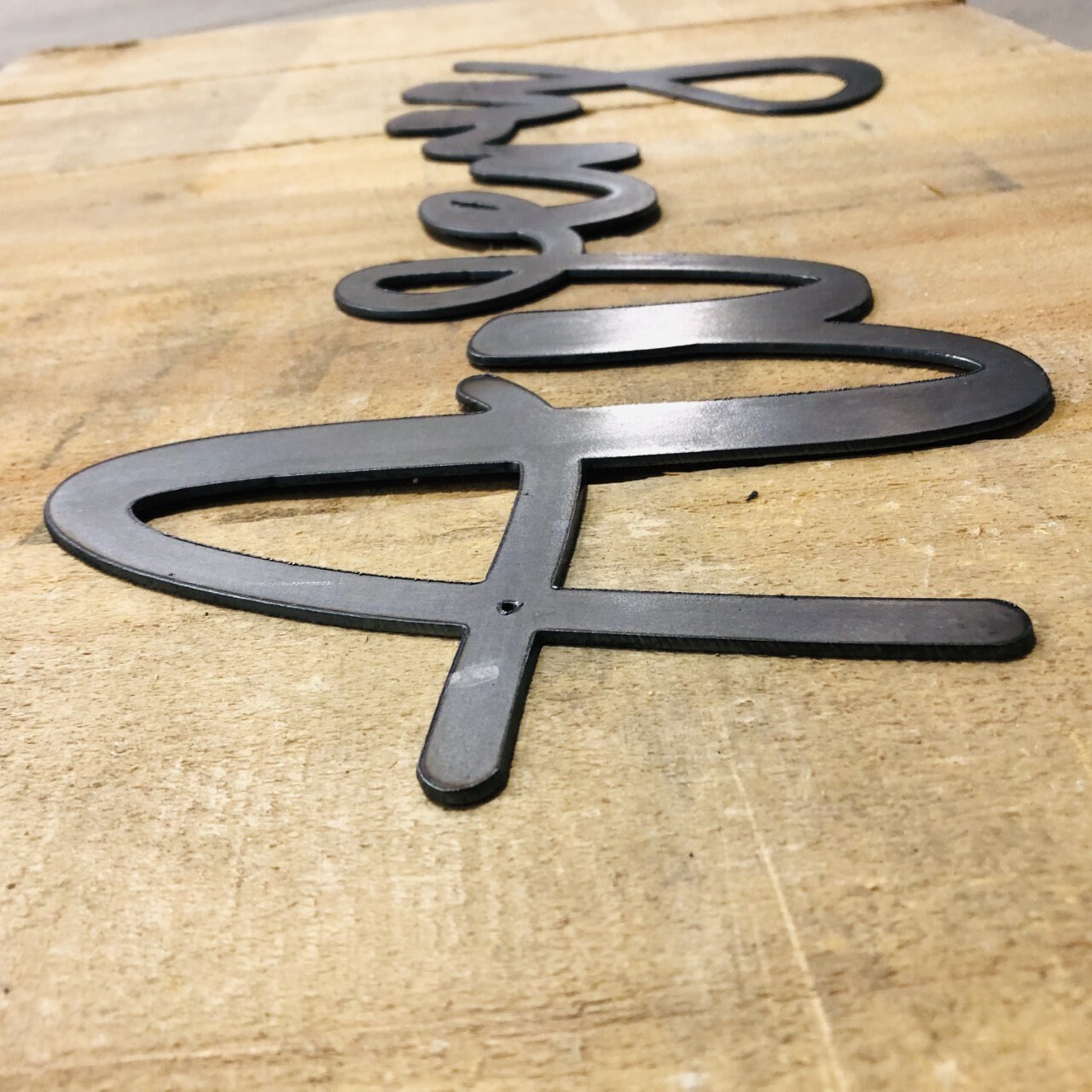 Custom Word Sign Metal Personalized Nursery Name Sign Cursive | Etsy