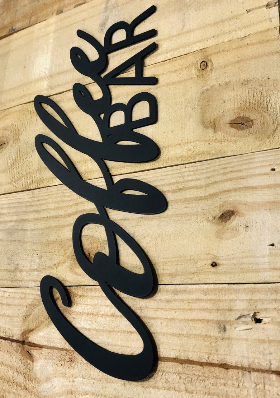 Coffee Bar Sign Metal Coffee Sign Coffee Word Sign Kitchen | Etsy