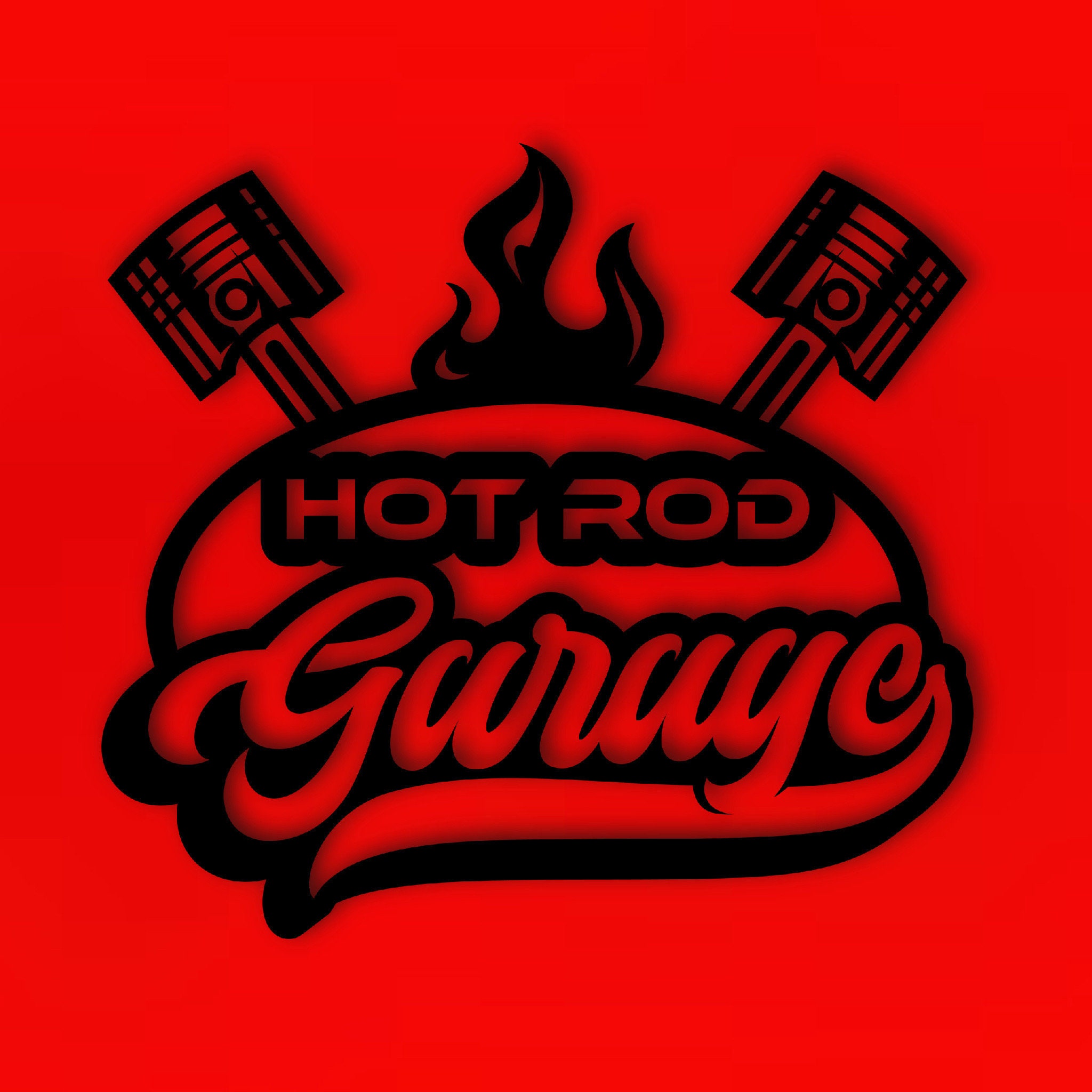 Hot Rod Garage Metal Sign: Man Cave Workshop Decor - Etsy