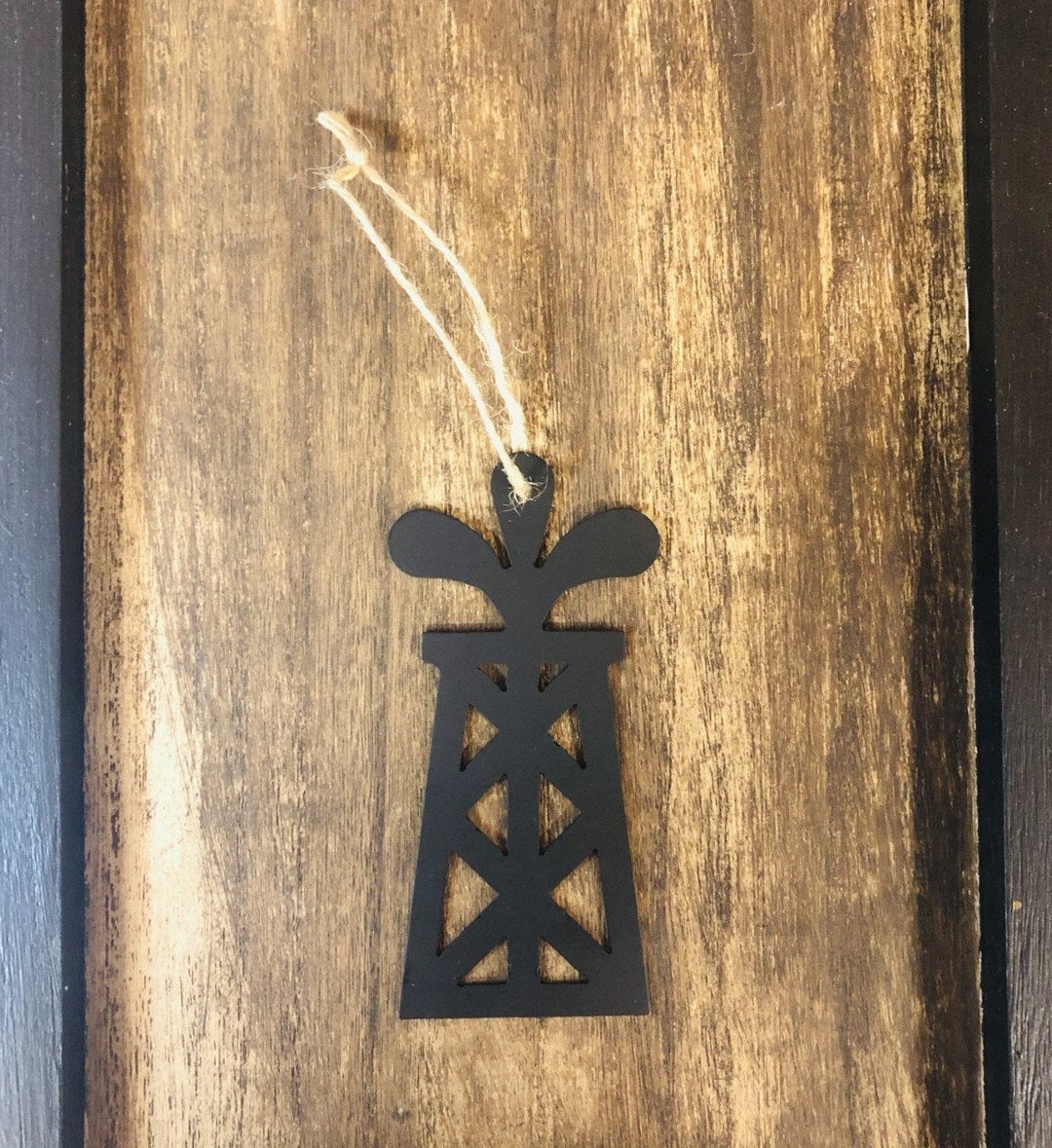 Metal Oil Derrick Christmas Ornament: Farmhouse Holiday Decor - Etsy