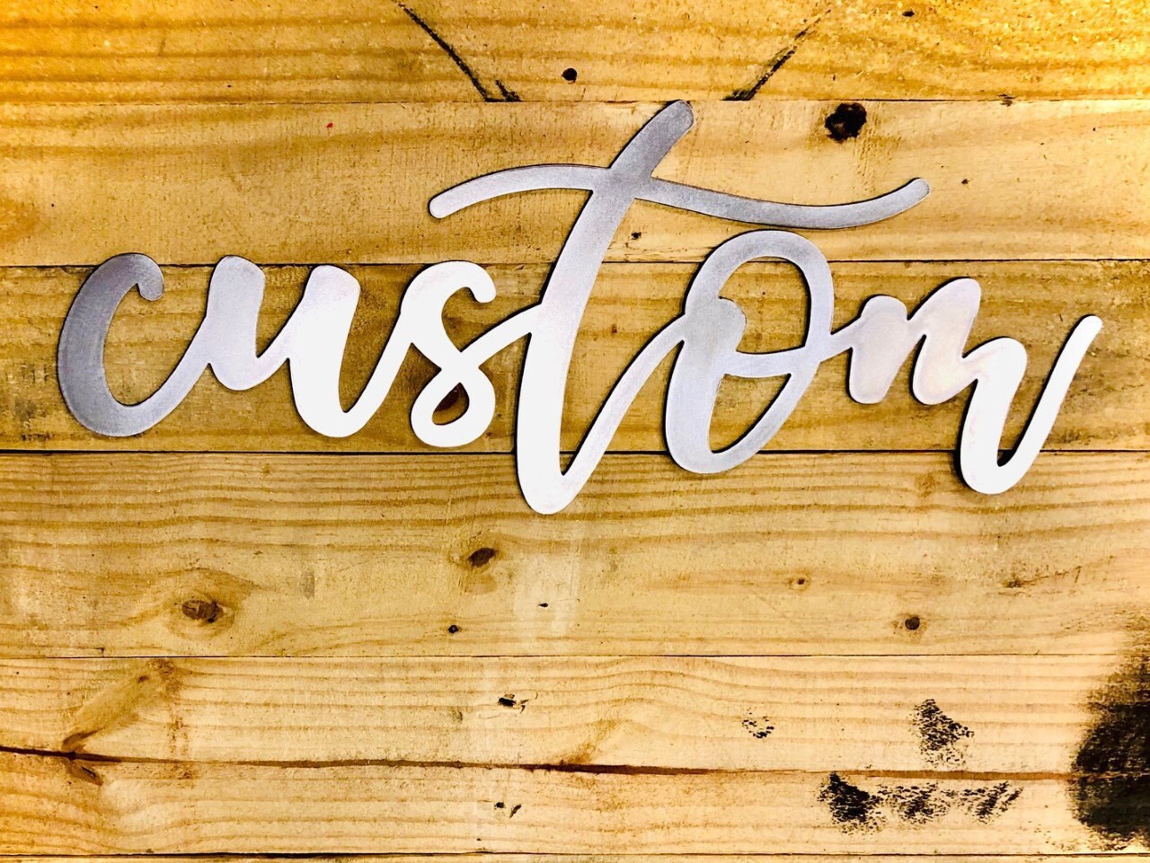 Custom Word Sign Metal Personalized Nursery Name Sign Cursive | Etsy