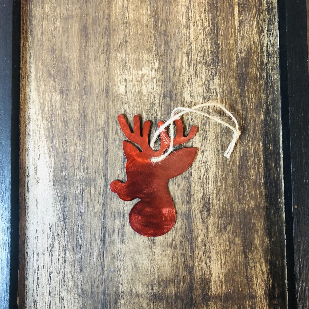 Rudolph Ornament Metal Reindeer Christmas Ornaments Christmas Tree ...