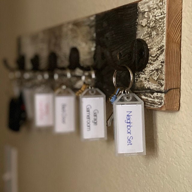 Reclaimed Wood Key Hook - Barn Wood Key Rack - Jewelry Organizer ...