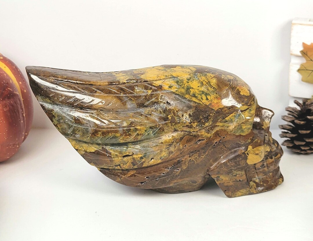 6.7" Feather Wing Pietersite With Quartz Inclusions Carved Crystal ...