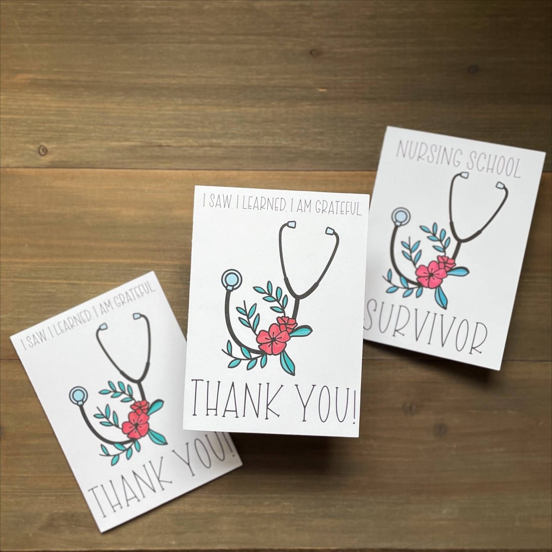 Nursing School Graduation Card, Clinical Instructor Card, End of ...