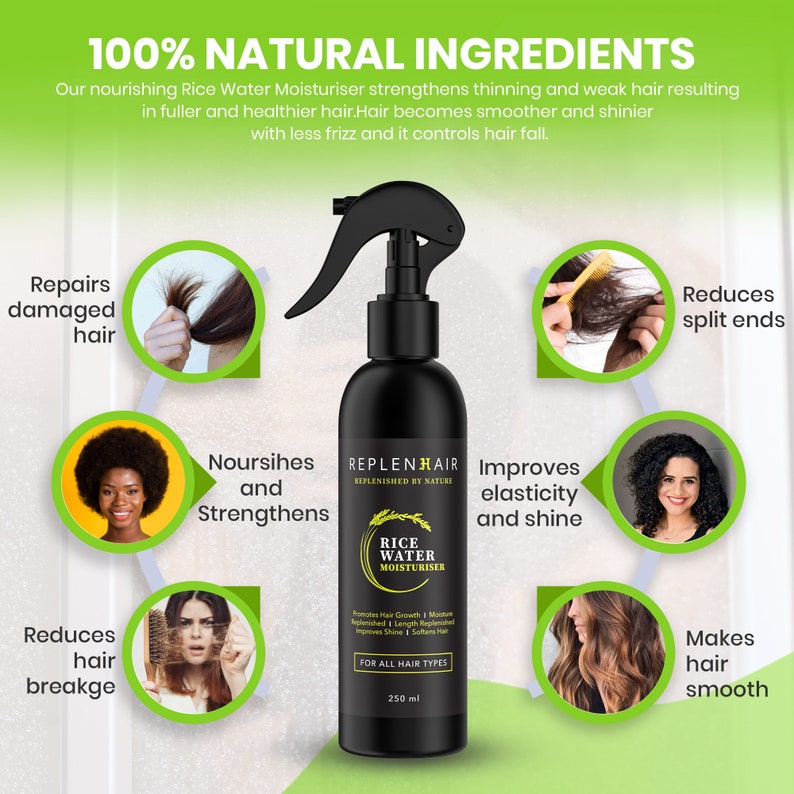 Replenhair Rice Water Moisturiser for Natural Hair Growth 100% - Etsy