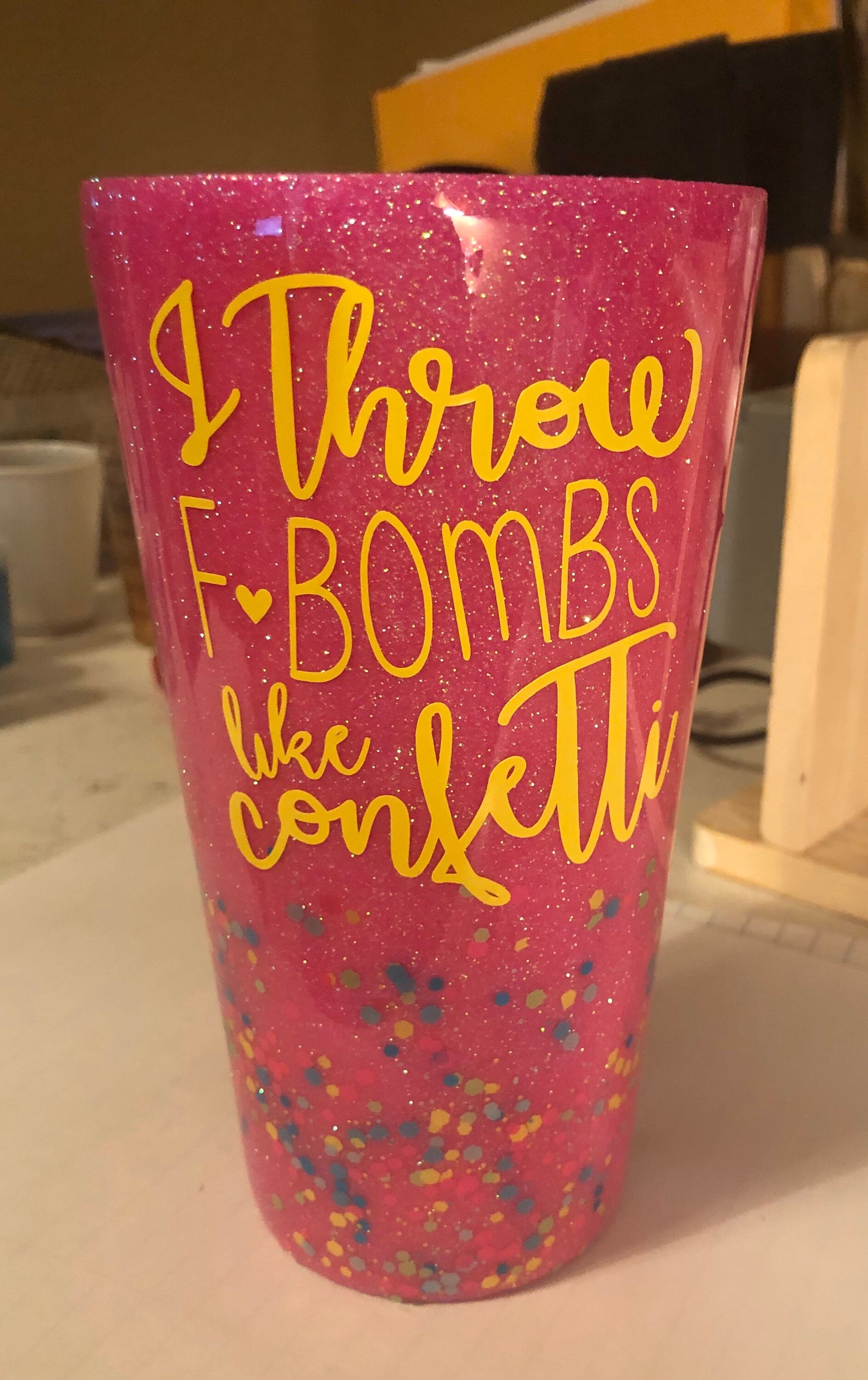 Throw F Bombs Like Confetti Tumbler - Etsy Hong Kong