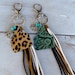 Leather Cow Tag Key Chain, Western Key Chain, Boho Key Chain, Cow Tag ...