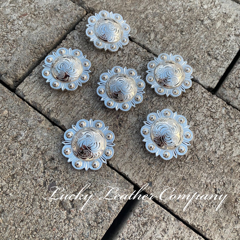 Silver Conchos - Etsy