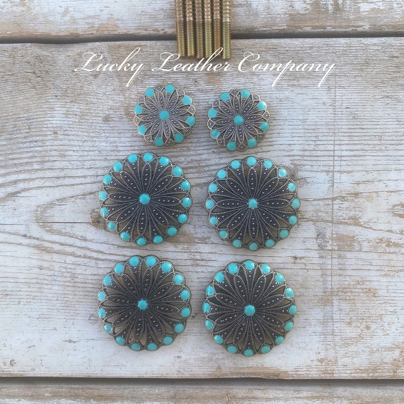Turquoise Concho - Etsy