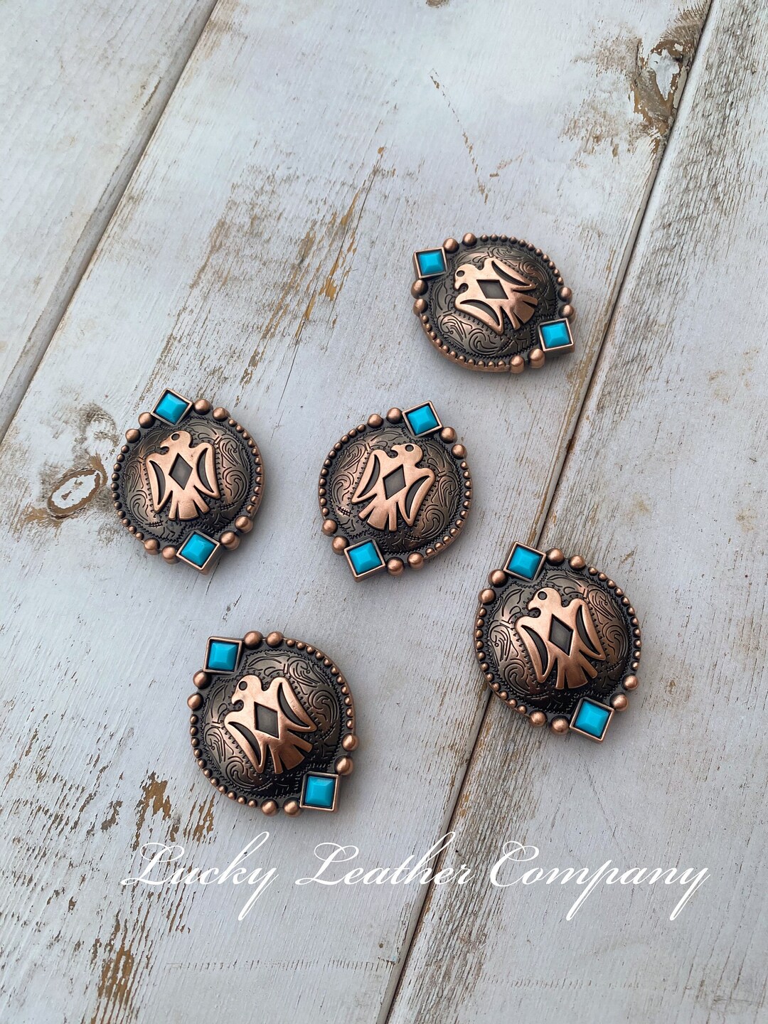 Copper & Blue Thunderbird Concho, Replacement Concho, Tack Making ...