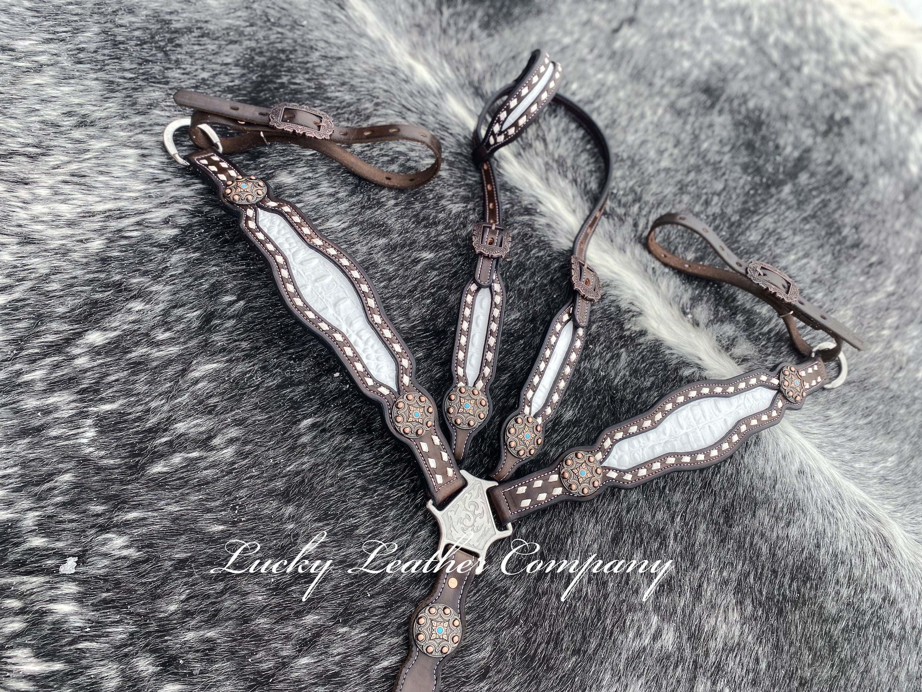 USA Made, Chocolate & White Tack Set, USA Made, Buckstitch Tack ...